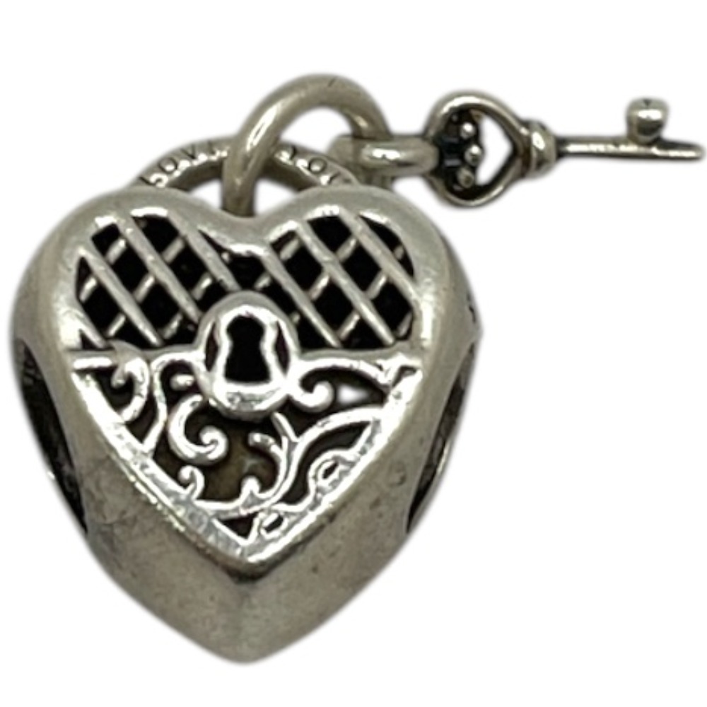 Used Heart Lock Pandora Charm - Own4Less